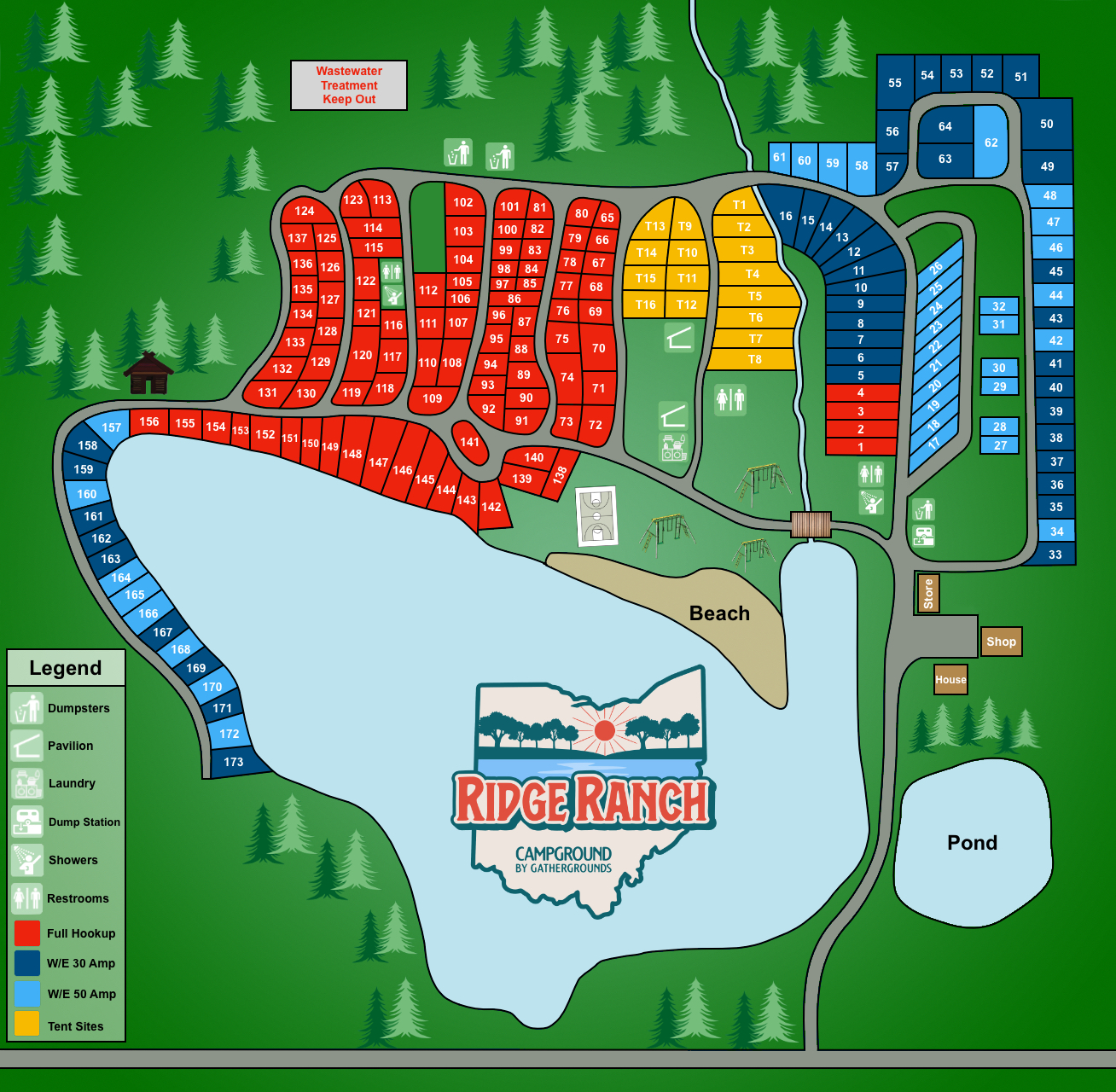 Ridge Ranch Campground: Map & Rules - GatherGrounds Resorts